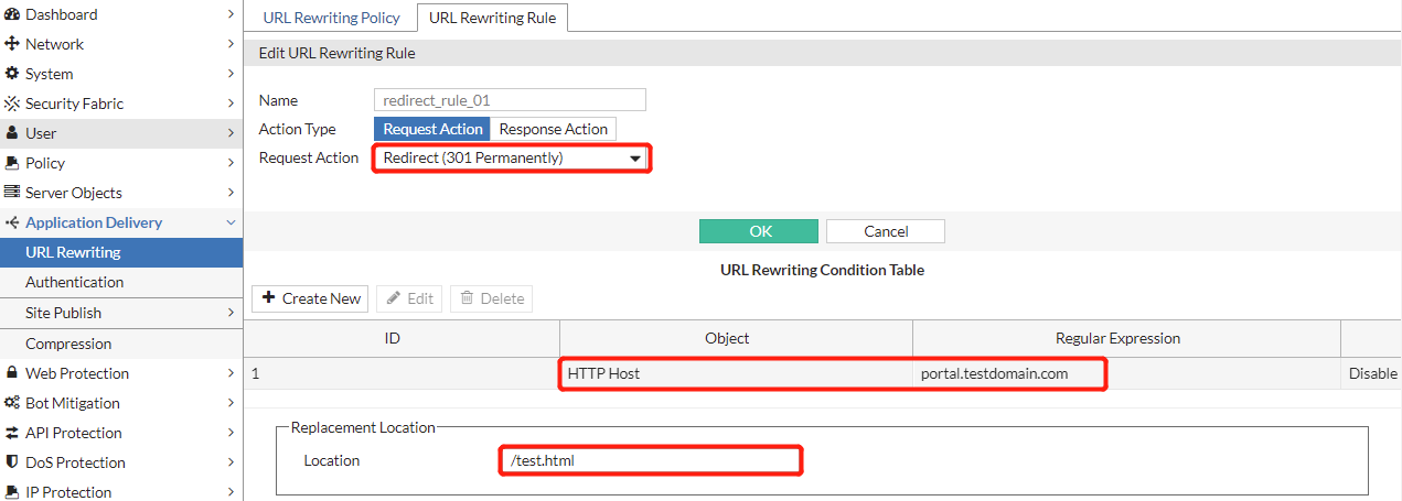 Application Delivery - URL Rewriting | FortiWeb 7.6.0 | Fortinet Document Library